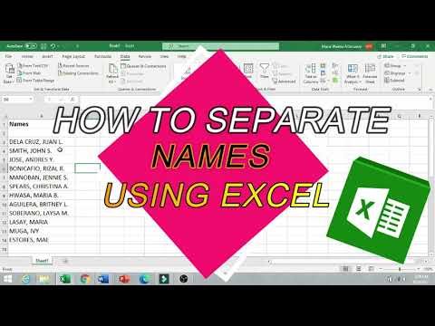 How to Separate Name Using Excel. (Split first name, Middle Initial and Last Name)
