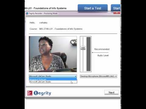 Remote Test Proctoring Using Tegrity