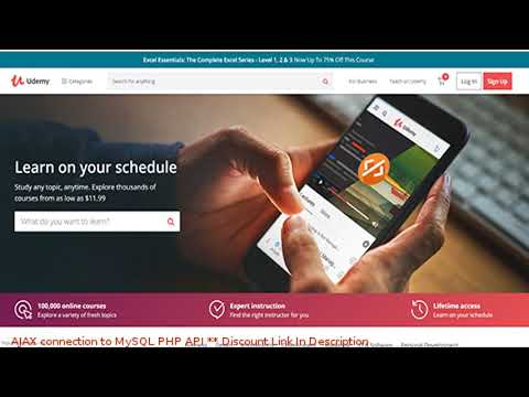 AJAX connection to MySQL PHP API coupon - udemy discount