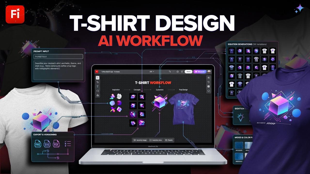 T-Shirt Design with AI on Adobe Firefly (Firefly Boards Workflow)