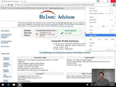 Belarc Advisor: how to contribute to and communicate particularly ...