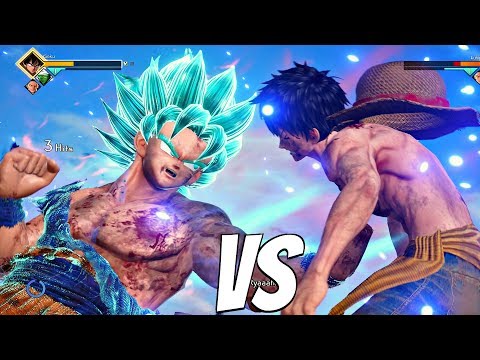 Luffy vs Goku SSB Kaioken 1vs1 Gameplay (PS4 Pro) JUMP FORCE