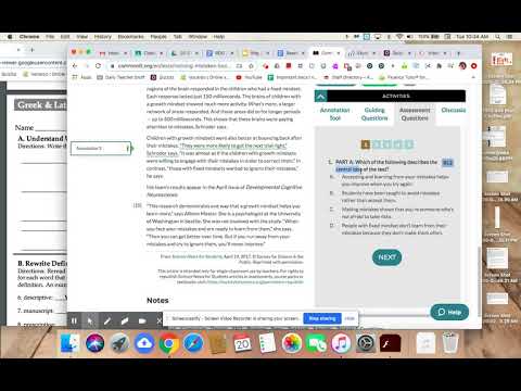 Common Lit Assessment Questions