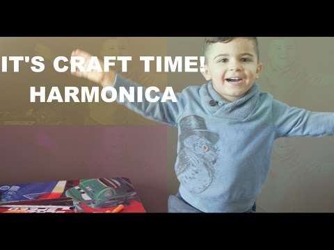 Its Craft Time! Harmonica (Toddler music, kids learn music, DIY home craft)