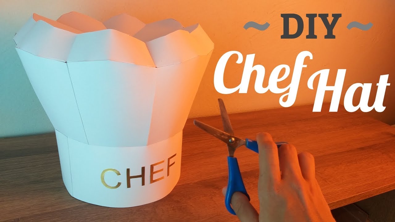 DIY How to make a CHEF HAT fast and easy to make - Momuscraft
