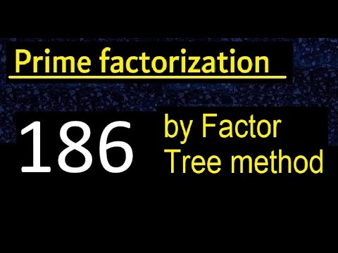 Prime factorization of 186 by factor tree method . Factor tree of 186 . How to find prime factors