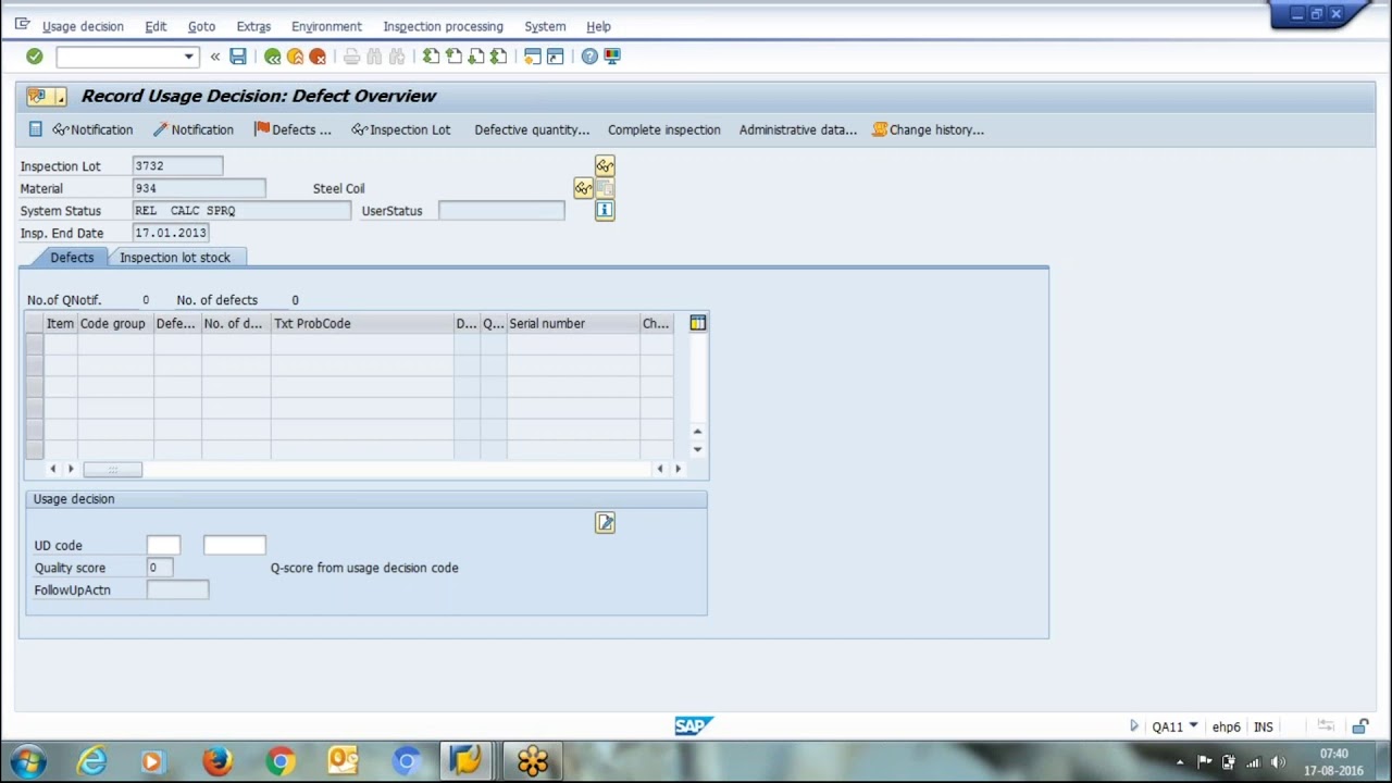 SAP QM - Inspection Process (Quality Managenment)