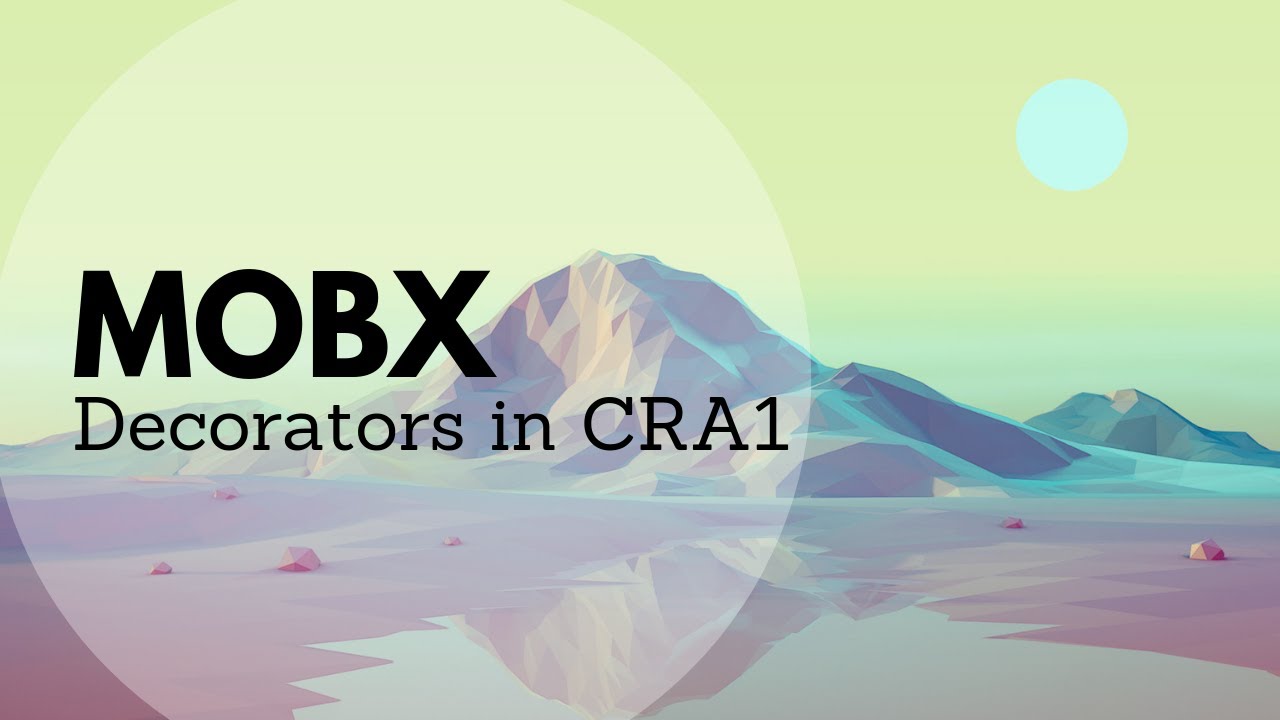 MobX in create react app without ejecting (with CRA 1)
