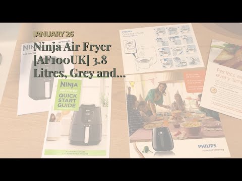 Ninja Air Fryer [AF100UK] 3.8 Litres, Grey and Black