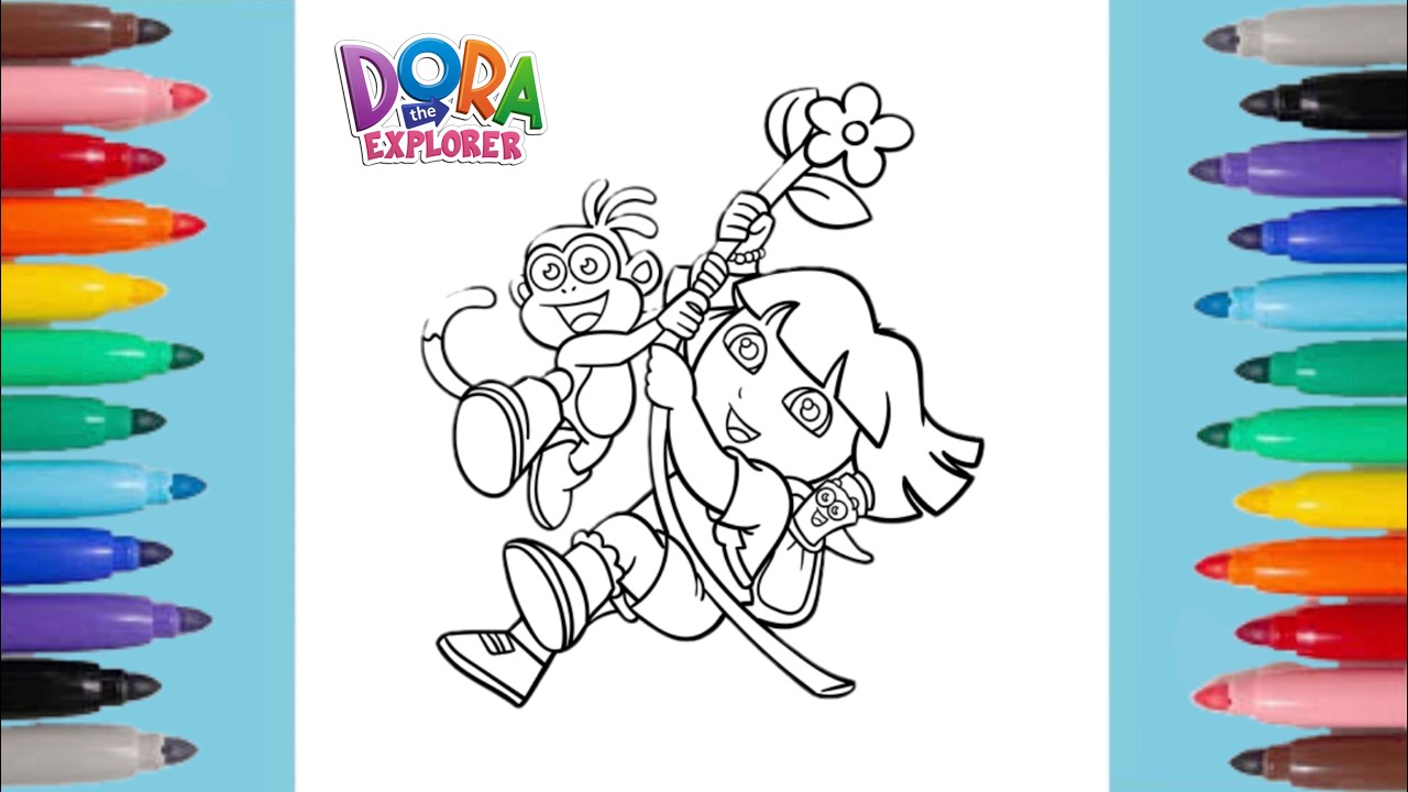 Dora and Boots Coloring Pages | 🌸 Dora the Explorer 🌸