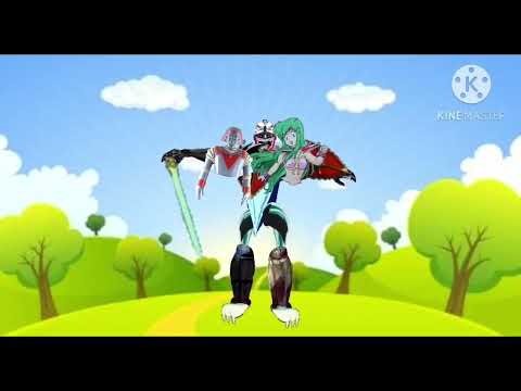 Dream Hunter Rem, Ninja Robo Tobikage, Giant Robo, and Burunga is combined strength