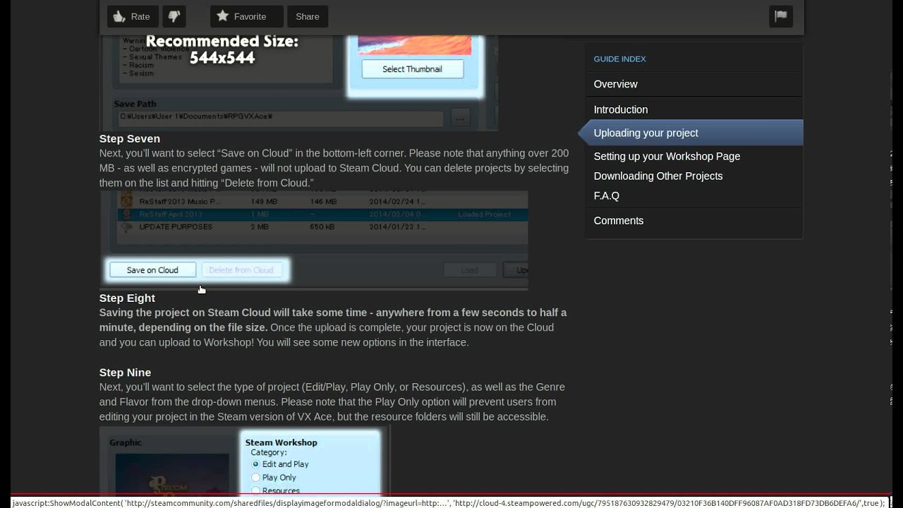 RPG maker VX Ace Integrates with Steam workshop!