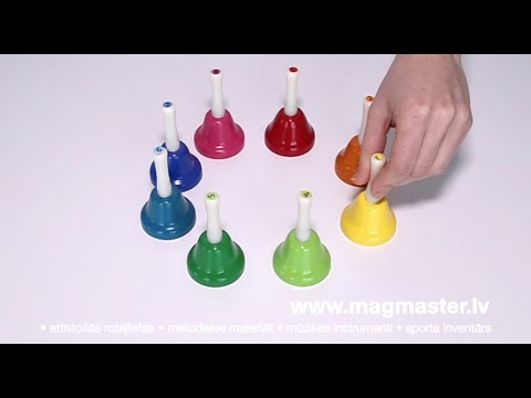 Varpeliai, rinkinys iš 8, muzikiniai rankų spalvos varpeliai vaikams ...