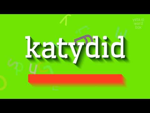 How to say "katydid"! (High Quality Voices)