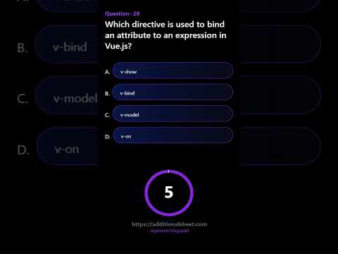 Which directive is used to bind an attribute to an expression in Vue js