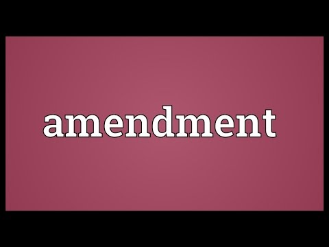 Amendment Meaning