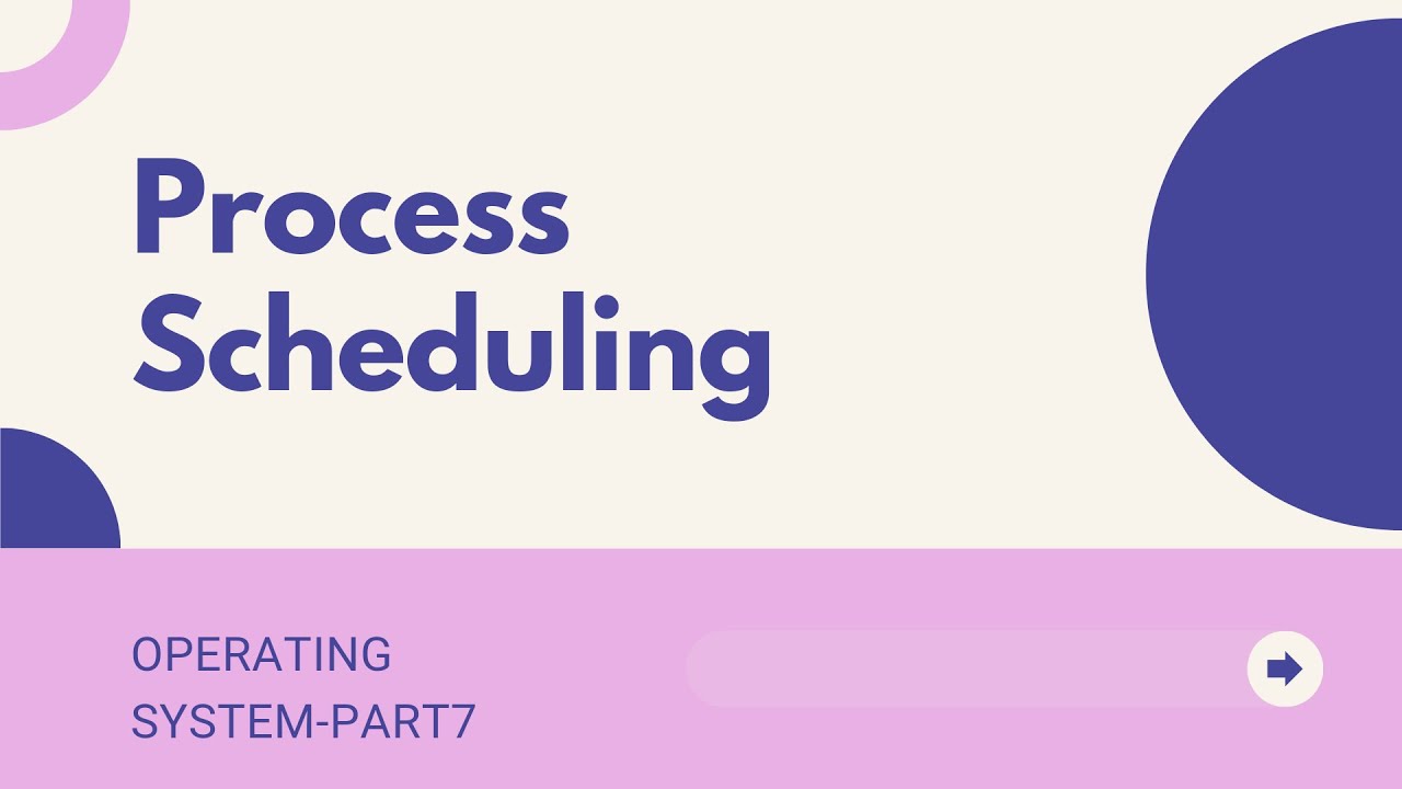 Process Scheduling - Process Management - Lecture 7