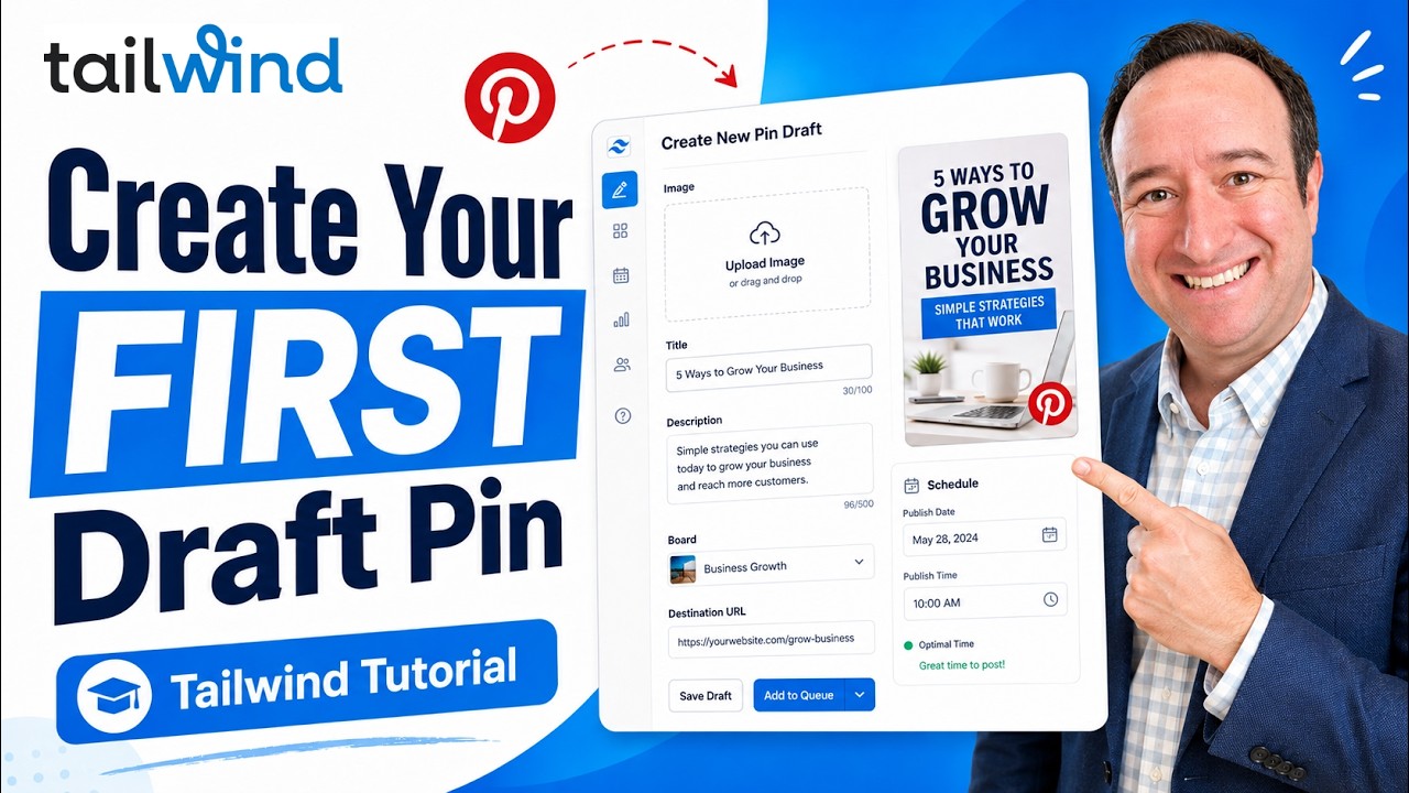 Tailwind Tutorial: Create Your First Draft Pin - Episode 1