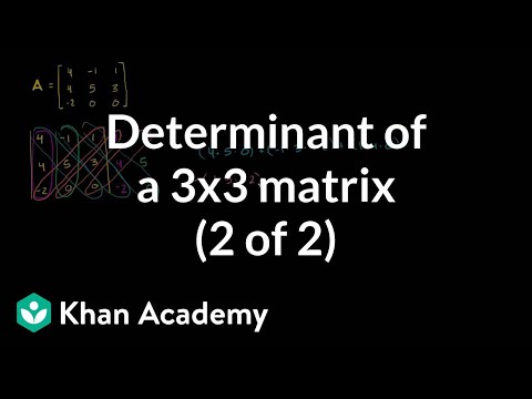 Finding the determinant of a 3x3 matrix method 1 Video Lecture ...