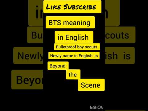 BTS meaning in English #informative #Page#shorts#