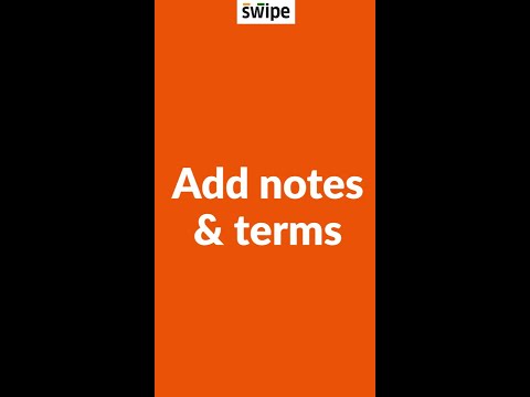 How to add notes and terms | Swipe Mobile App #notes #terms #billingsoftware