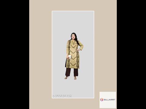 Only kurtiGillkart pr sabse kam price mein Printed Woolen ALine Kurti For Womens in Low Price