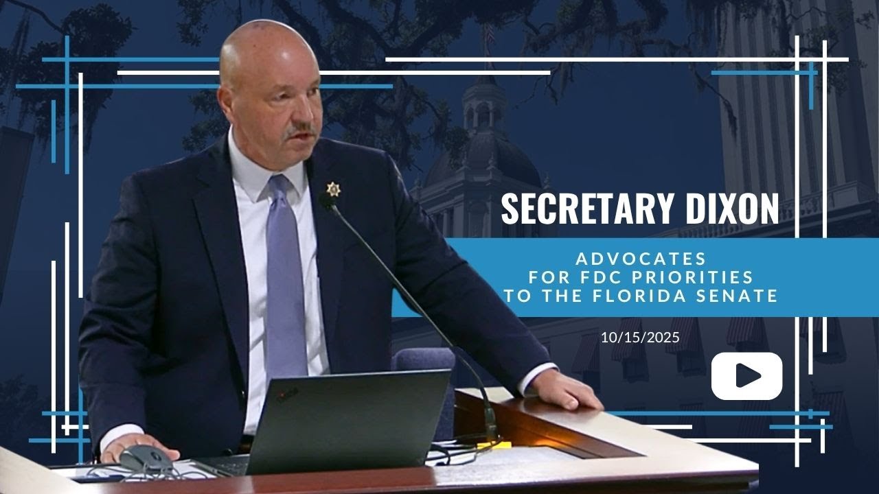 Secretary Dixon Advocates for FDC Priorities to the Florida Senate