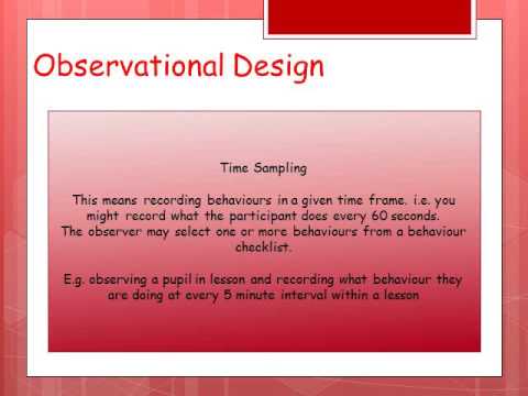 Research Methods (Year 1) - Experiments and Non experimental methods