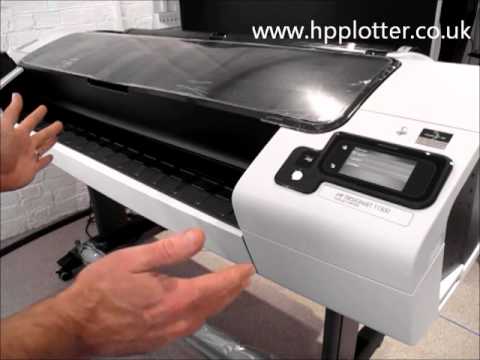 HP Designjet T1300 printer - how to load rolls of media