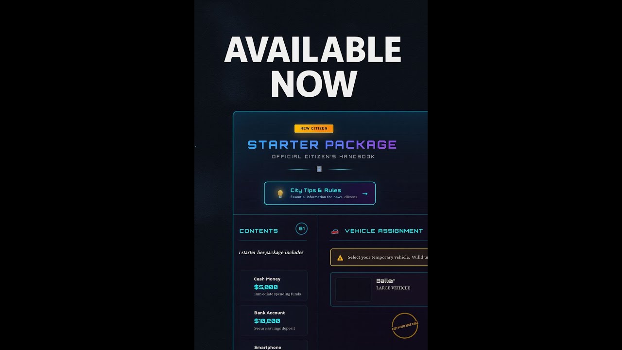 STARTER KIT SYSTEM - QB & ESX FRAMEWORK [ FIVEM SCRIPT ]