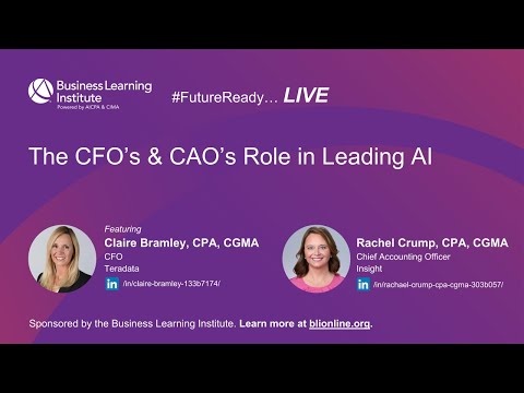 The CFO’s & CAO’s Role in Leading AI