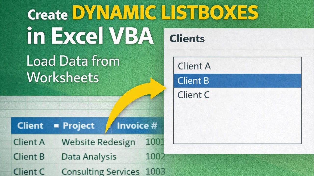 Make Excel ListBoxes Dynamic with Live Data Loading