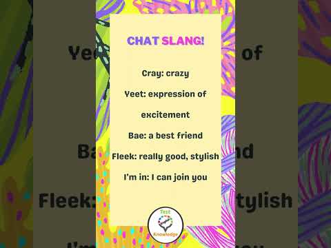 Slang words in CHAT 😉 #learnenglish #short #englishvocabulary