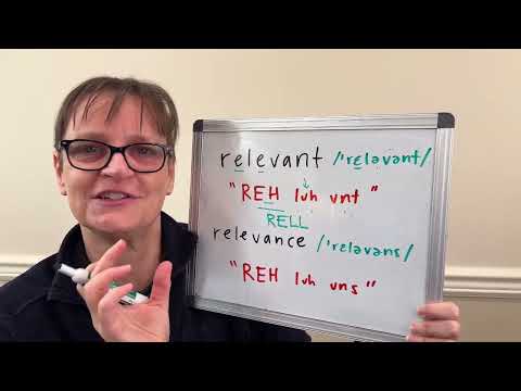 How to Pronounce Relevant and Relevance