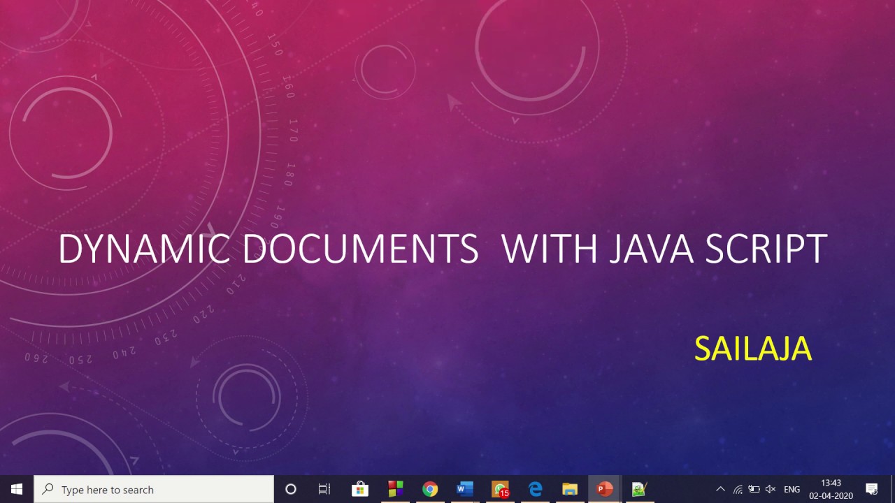 Dynamic Documents  with Java Script1