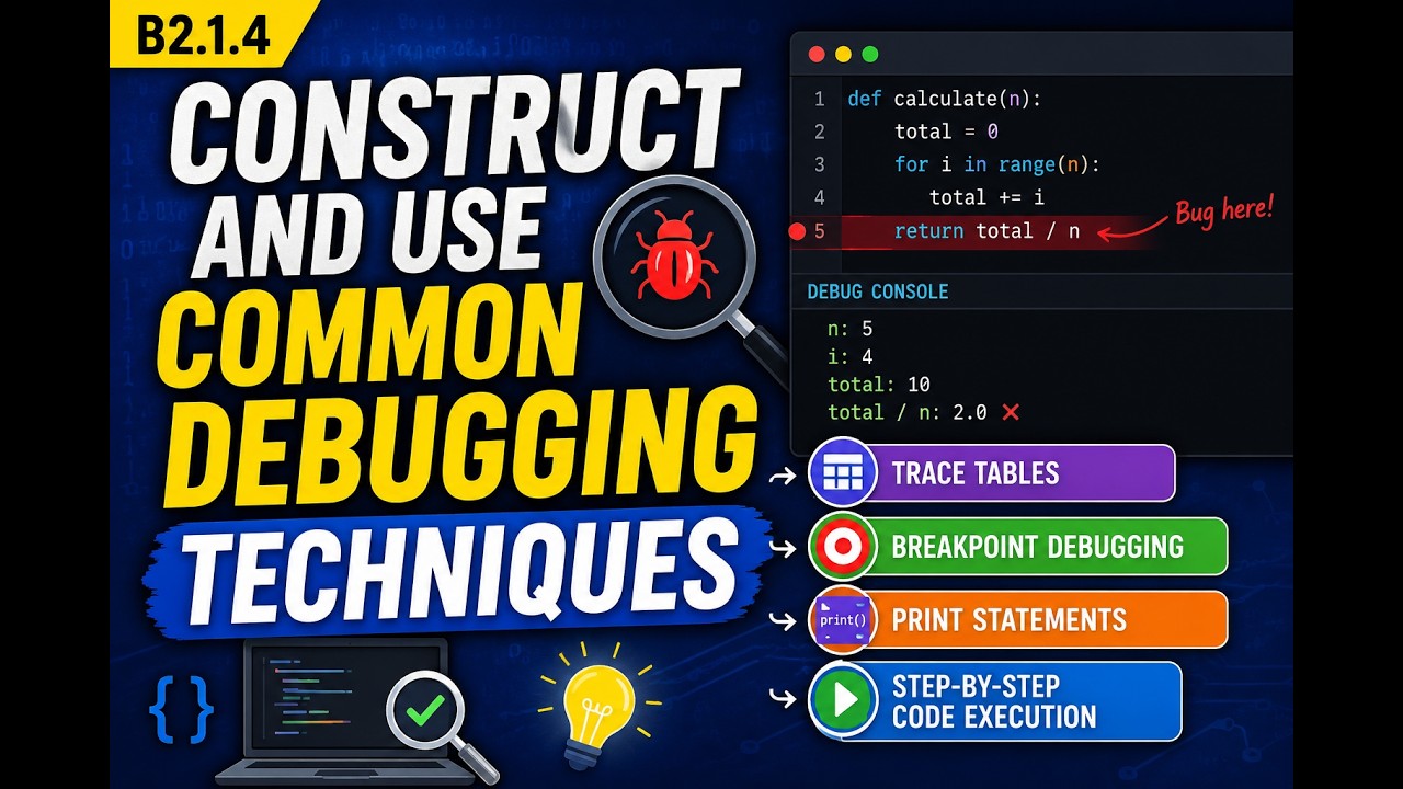 B2.1.4 Construct and use common debugging techniques
