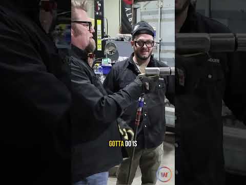 Here Ian Johnson shows Beau how to use a hole saw notcher on tubing #fabrication #welding