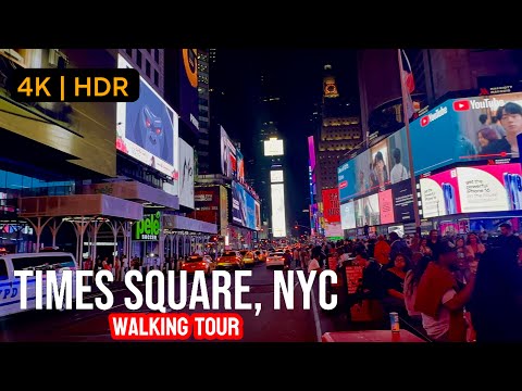 TIMES SQUARE NEW YORK CITY 4K NIGHT WALKING TOUR