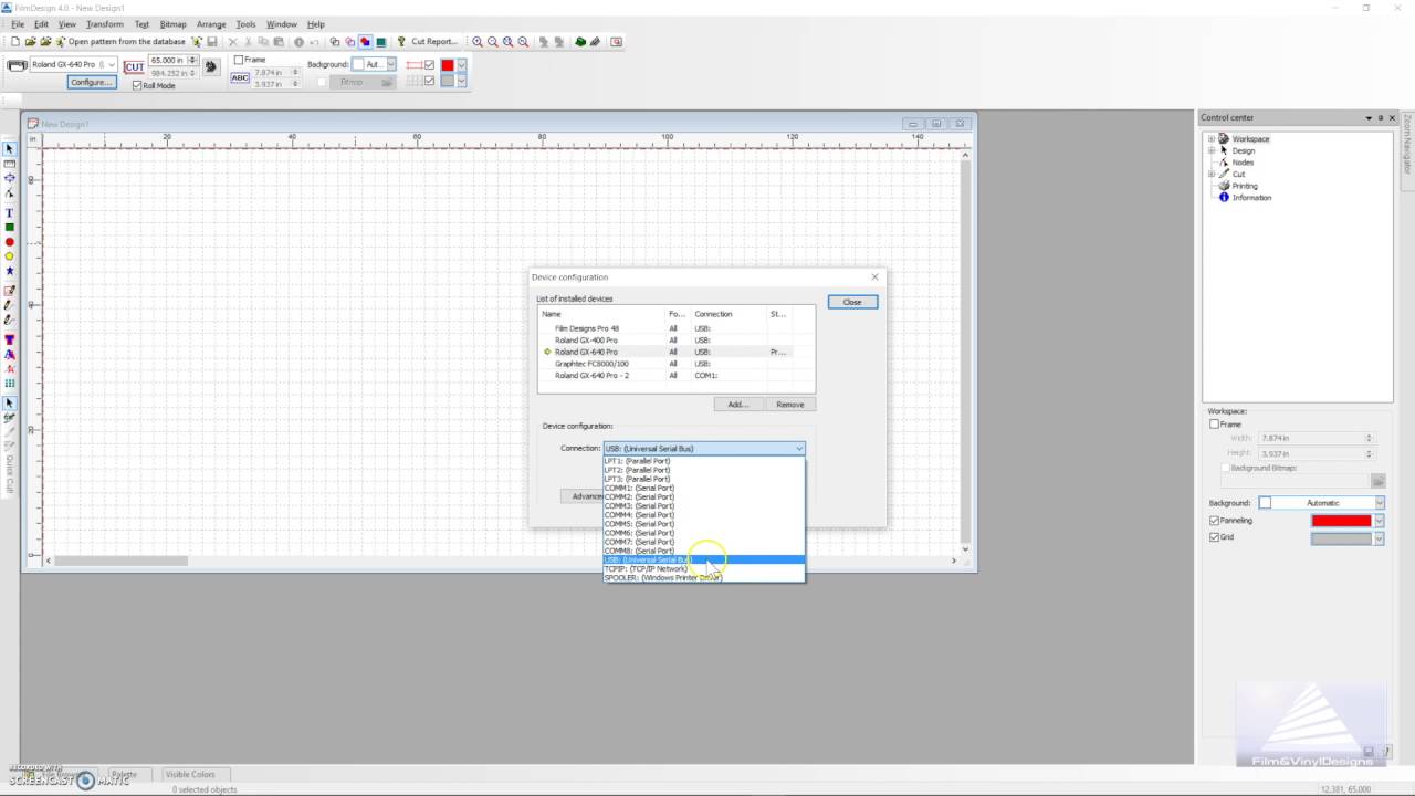 Configuring Your Plotter in Film Designs 4.0