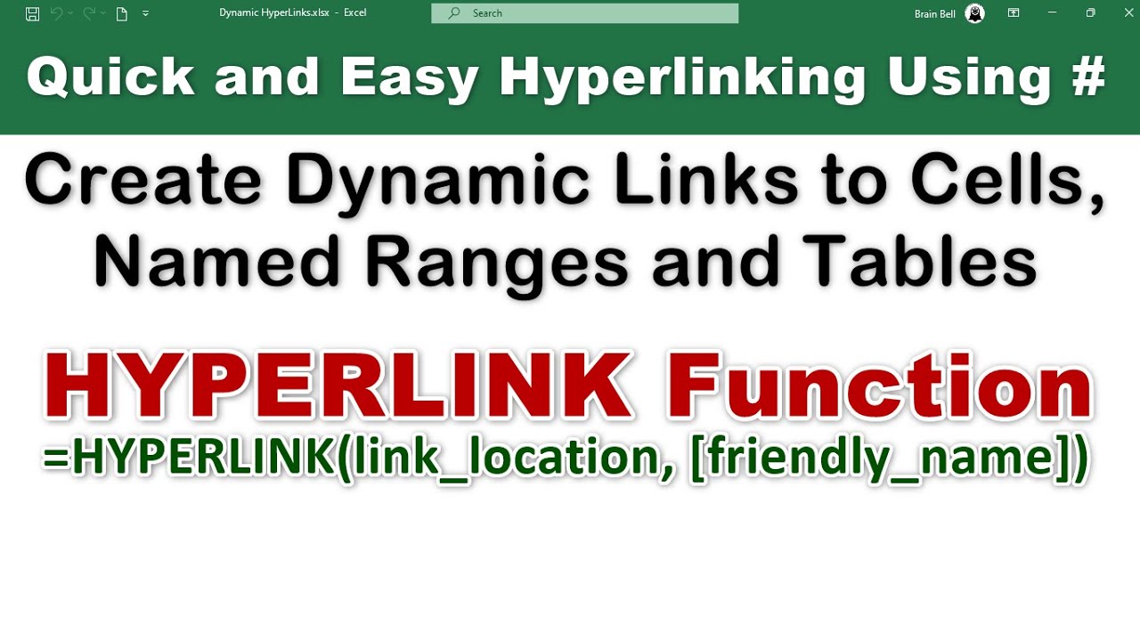 Excel HYPERLINK Function: Create Dynamic Links to Cells, Ranges, Workbooks, and Emails