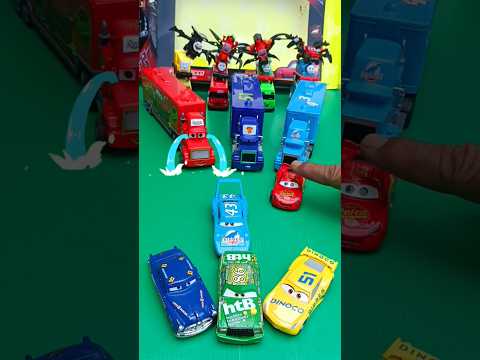 Lightning McQueen Or King Dinoco? Mcqueen Truck Container #toys #pixarcars #cars #mcqueen #truck