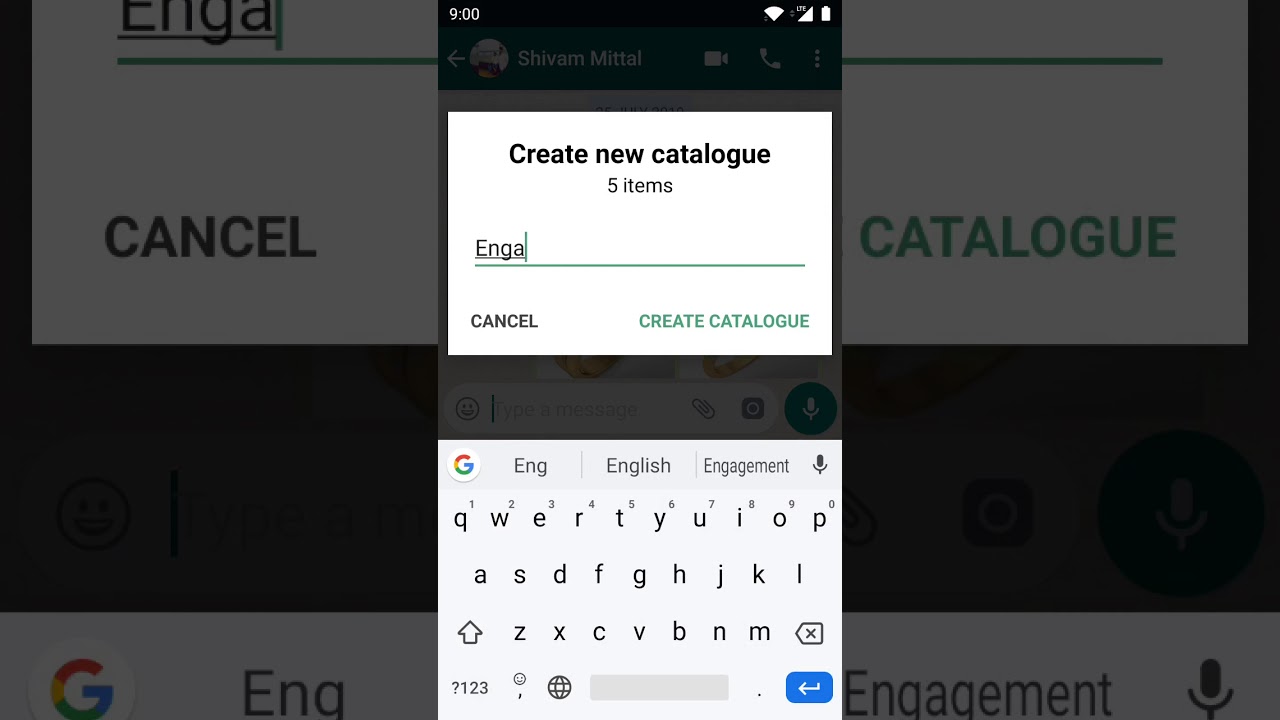 Creating catalogues from WhatsApp Chat