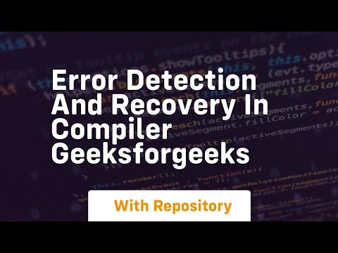 Error detection and Recovery in Compiler GeeksforGeeks