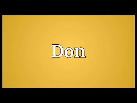 Don Meaning