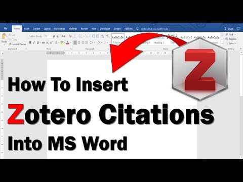 How To Insert Zotero Citations Into Microsoft Word