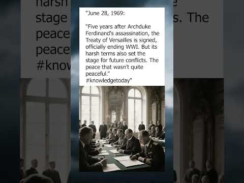 The End (and Beginning) of Wars: Treaty of Versailles📜 (June 28, 1919)#onthisday #treatyofversailles