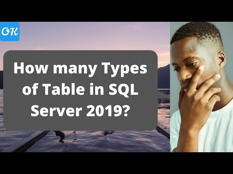 How Many Types of Tables in SQL Server 2017, 2019, 2016, 2012?
