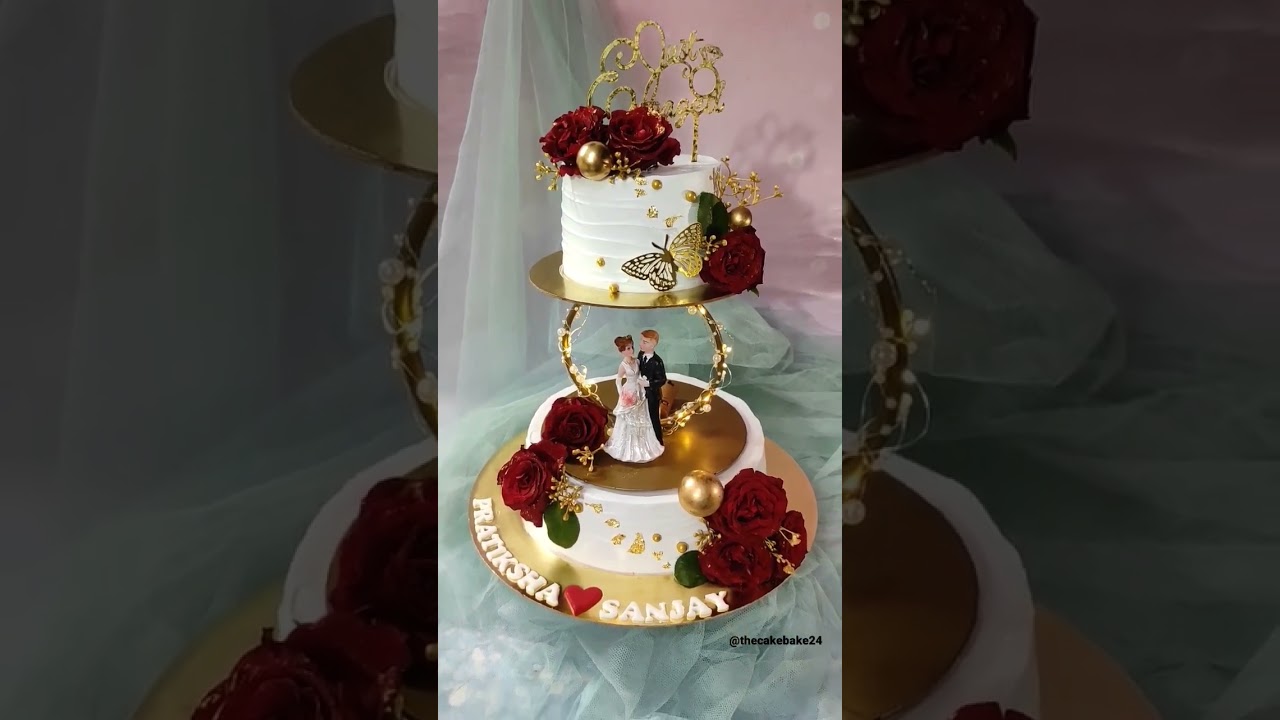 engagement cake #engagementcake #engagement #weddingcake #shorts #thecakebake