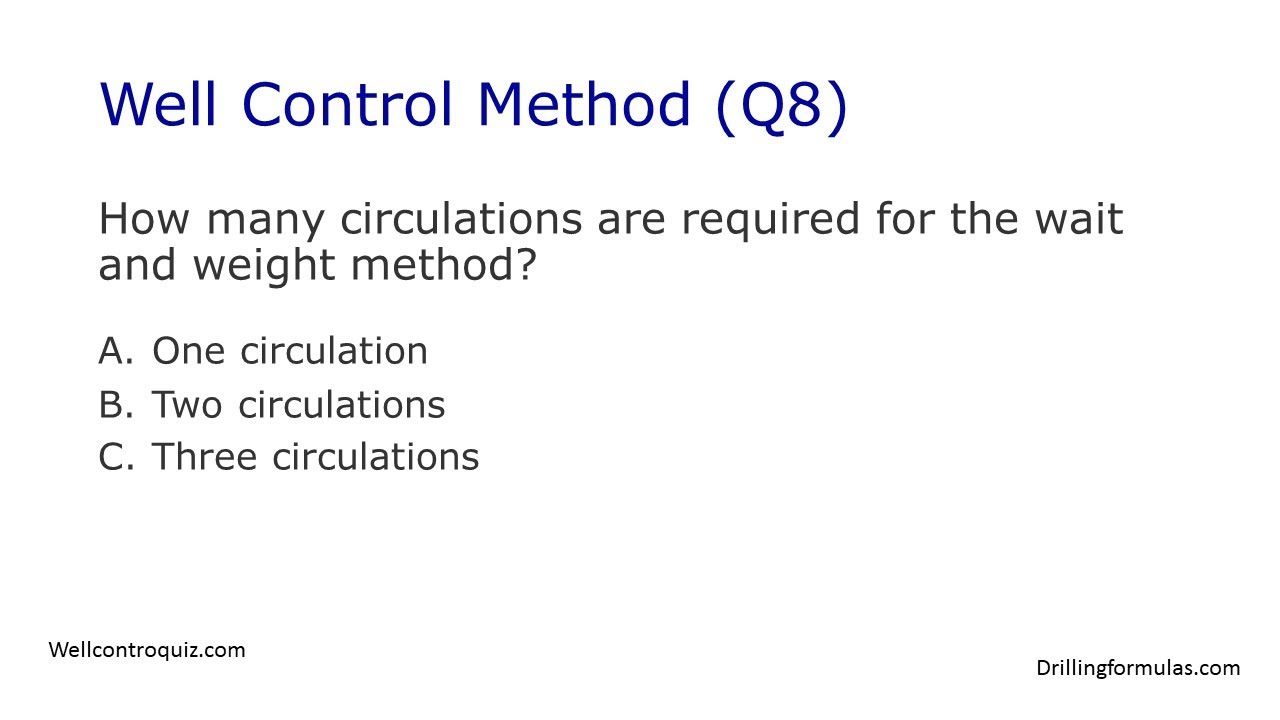 Well Control Method (Q8)
