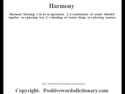 Harmony definition | Harmony meaning